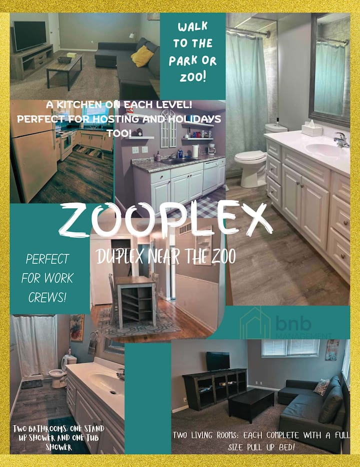 Zooplex! Central Lnk Duplex W 2 Lr And 2 Kitchens! - 링컨