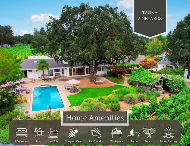 Vineyard Villa: Pool/spa | Pickleball/tennis | Dog - Santa Rosa, CA