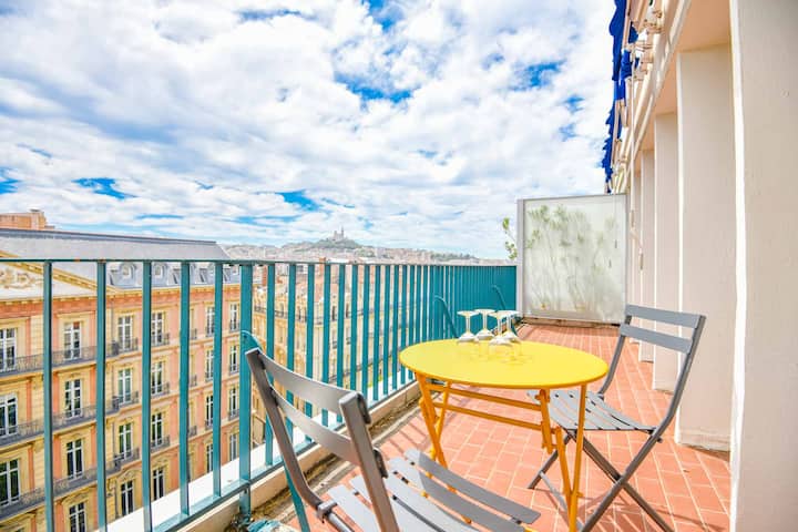 La Canebière - Appart 2 Chambres Avec Terrasse - Plan-de-Cuques