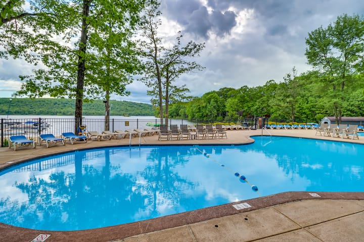 Deck & Pool Access: Lake Harmony Home! - Lake Harmony, PA
