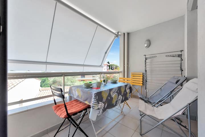 Eden Blue Wilson - Appt Climatisé Proche Plage - Antibes