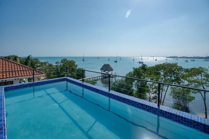 New Oceanfront 5 Bedroom Private Island Villa - Placencia