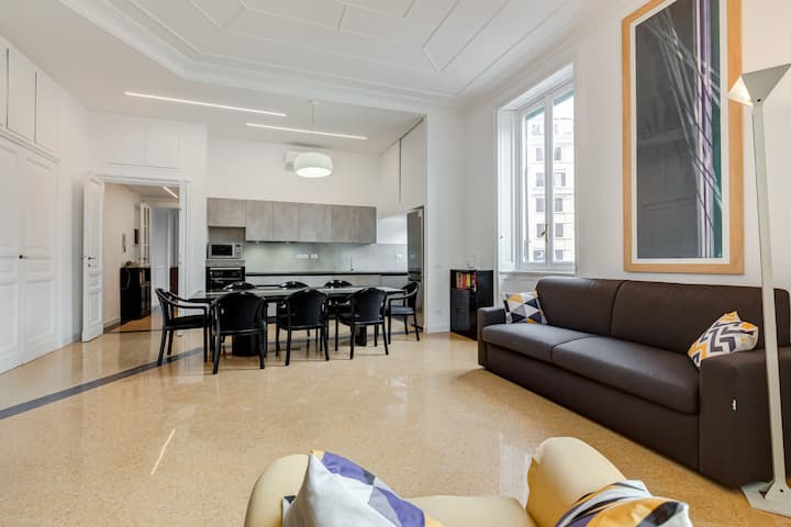 Bmga | Elegant Four-room Apt For 8 Guests In Prati - Rome