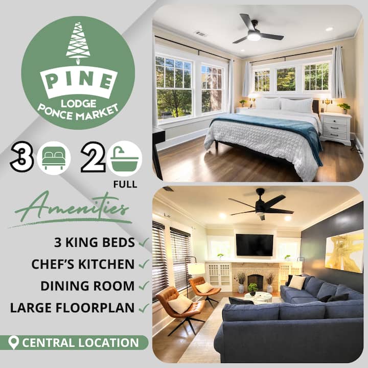 Prime Beltline Location | 3 King Beds | Playground - Atlanta, GA