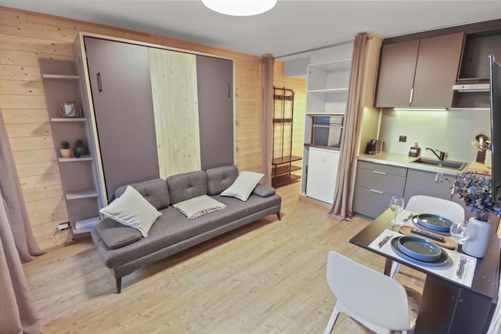 Magnifique Studio Avec Terrasse Au Centre - Crans-Montana
