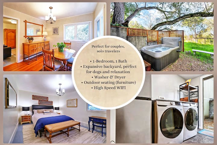 1br Oasis: Hot Tub, Bbq, Creek, Near Hwy 101 & 12 - Santa Rosa, CA