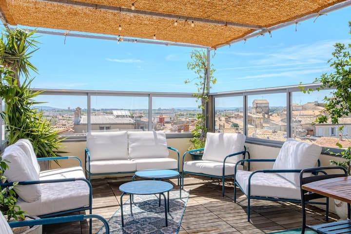 Là-haut - Rooftop - Panorama Sur La Ville Parking - Montpellier