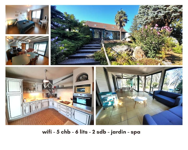 Le Rio Clopet-belle Maison-11 Pers-spa-jardin-wifi - Indre