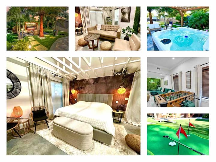 "Palms Estate"-tropical Oasis|hot Tub|games|luxe - Palm Beach, FL