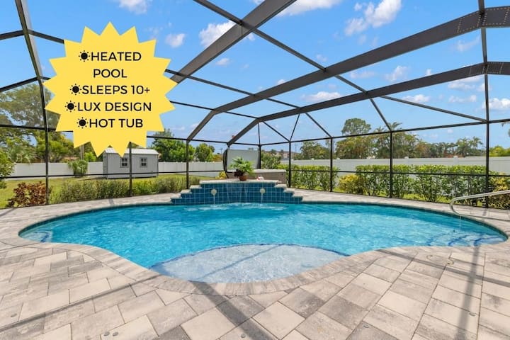 *Gorgeous Family Friendly 4br W/ Pool And Jacuzzi! - ケープコーラル, FL