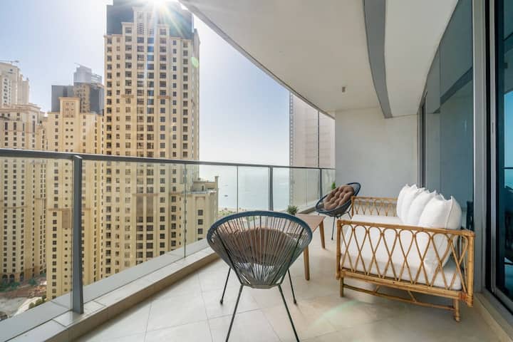 Guestready - Lux Home Avec Balcon Vue Mer - Dubai