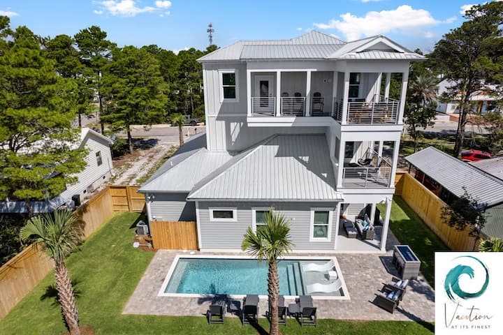 Ash In The Sand - Private Pool / Golf Cart / 6 Bks - Santa Rosa Beach, FL