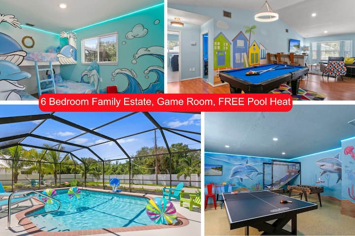 Family Estate|themed Bunk Rooms|6br/18ppl - Bradenton, FL