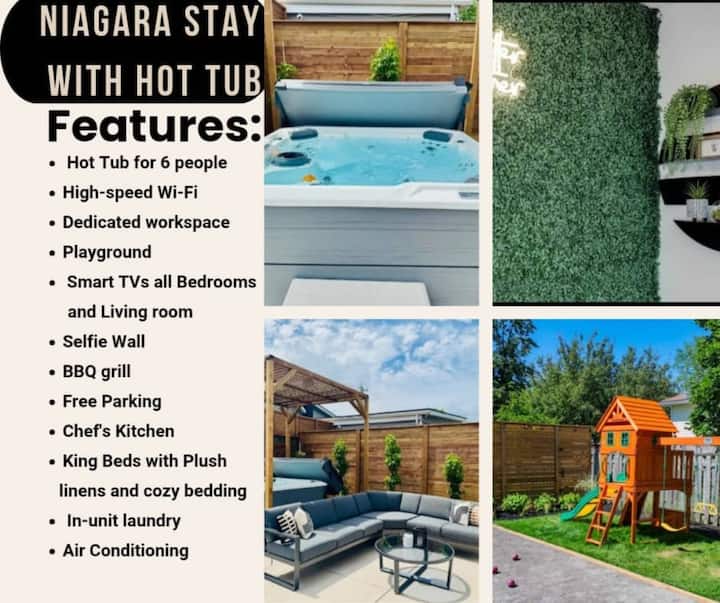 Sleep 8 Hot Tub Backyard Retreat 5 Min To Falls - Niagara Falls