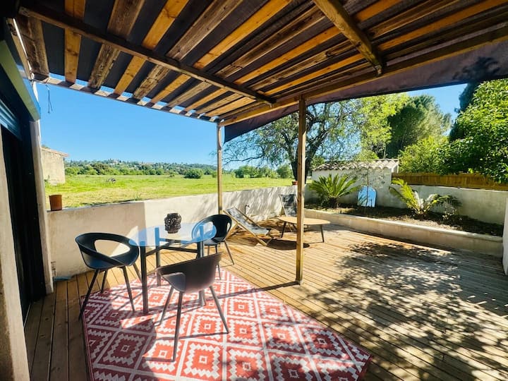 La Métairie Vue Imprenable Et Climatisation - Sommières