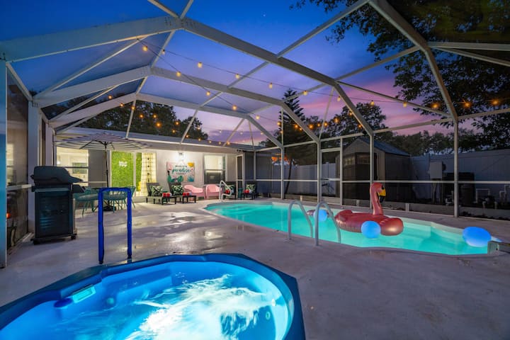 Heated Pool & Hot Tub Villa W/games 12min To Beach - Clearwater, FL