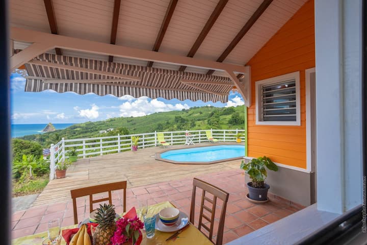 Bungalow Avec Piscine Au Cœur De La Campagne Oge - Martinique