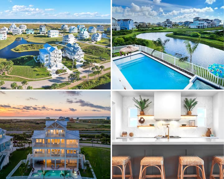 Modern Coastal Home, Private Pool & Hot-tub - Galveston, TX