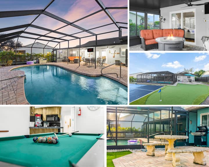 Costal Family Retreat: Heated Pool, Mini Golf, 4bd - Bradenton, FL