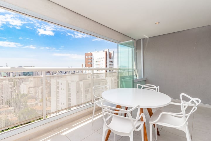 19º Andar, 40m² Com Garagem, Vista Livre - Liberdade