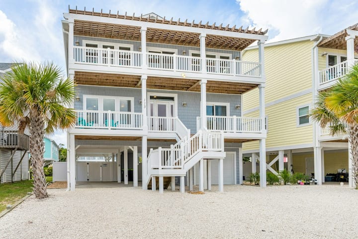 Coastal 5br With Private Pool & Amazing Water View - Holden Beach, NC