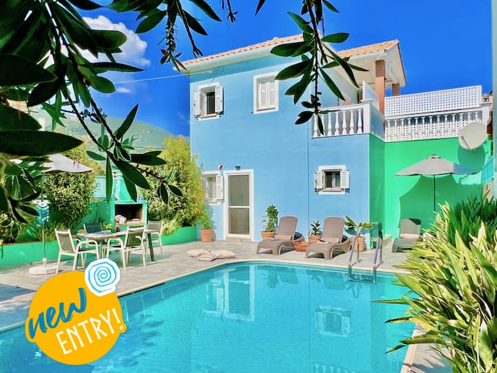Villa Torre Marina With Private Pool In Nydri - Lefkada