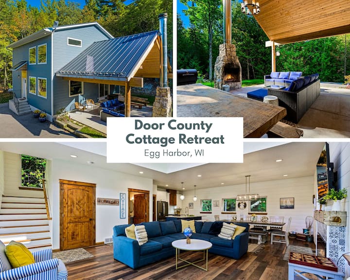 Wooded Cottage Retreat · Indoor & Outdoor Fireplac - Egg Harbor, WI