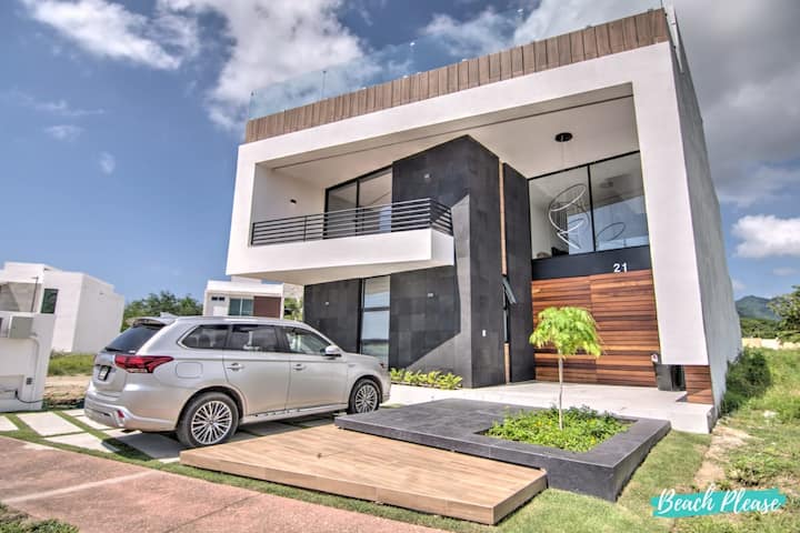 Villa 21: Private Rooftop Pool & Bnayar Beach Club - Bucerías