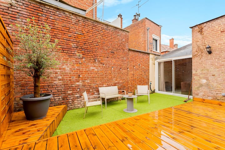 La Perle De Lens - Belle Maison Avec Terrasse - Lens
