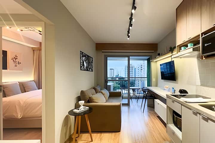 Apto 805 Completo Em Moema | A/c, Wi-fi E Jacuzzi. - Moema