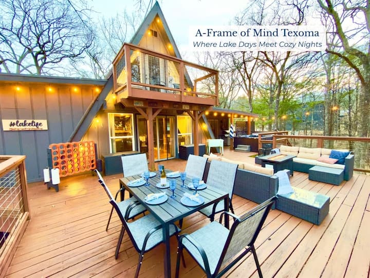 Stunning A-frame Getaway | Hot Tub + Walk To Lake - Pottsboro, TX