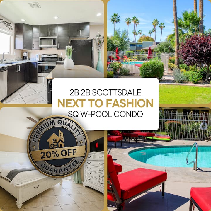 Great 2br Full Condo W/pool By Fs Mall & Bars - Scottsdale, AZ