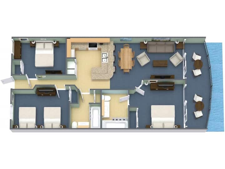 Beach Bash Oceanfront 3 Bedroom Condo 7th Floor - Myrtle Beach, SC