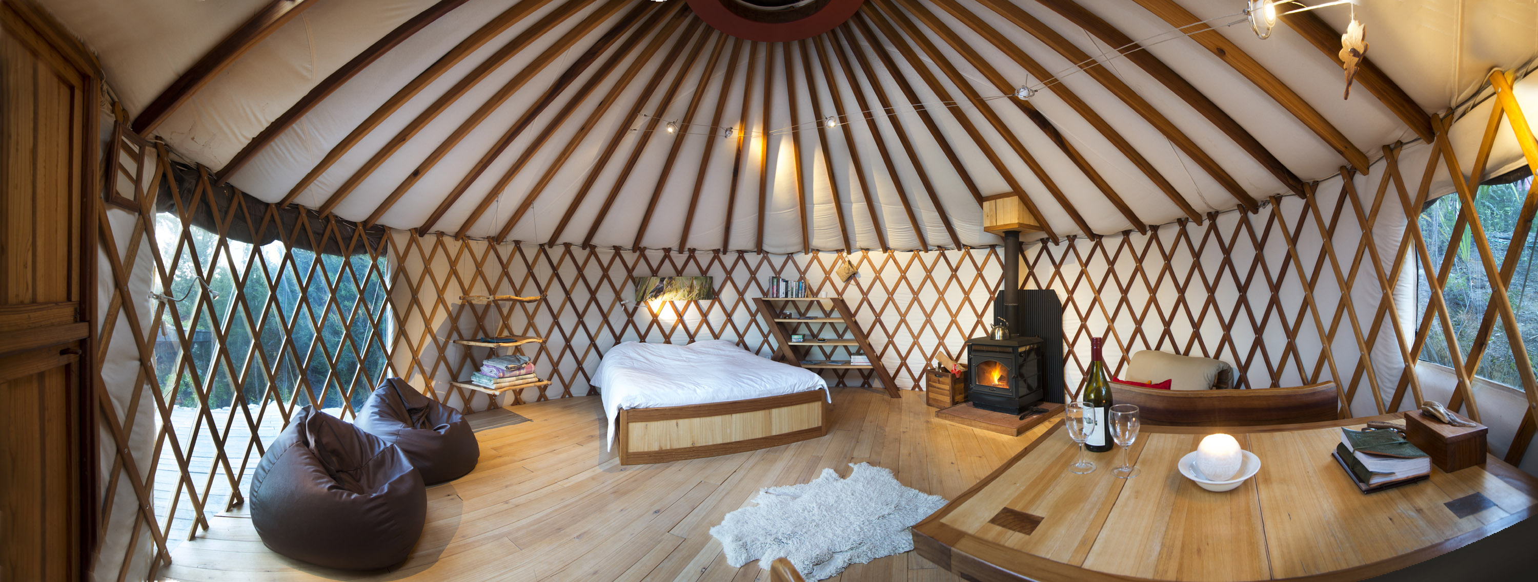 Stunning views from warm cosy yurt - Yurts for Rent in Motueka Valley ...