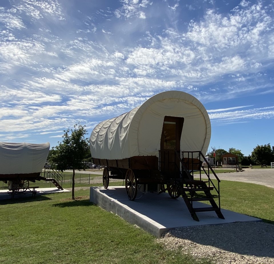Conestoga "Glamping" Wagons - Yurts for Rent in Fredericksburg, Texas ...