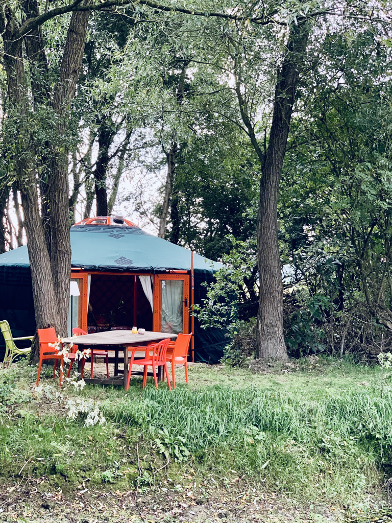 Magical orange fairytale yurt in a forest (Mimosa) - Yurts for Rent in ...