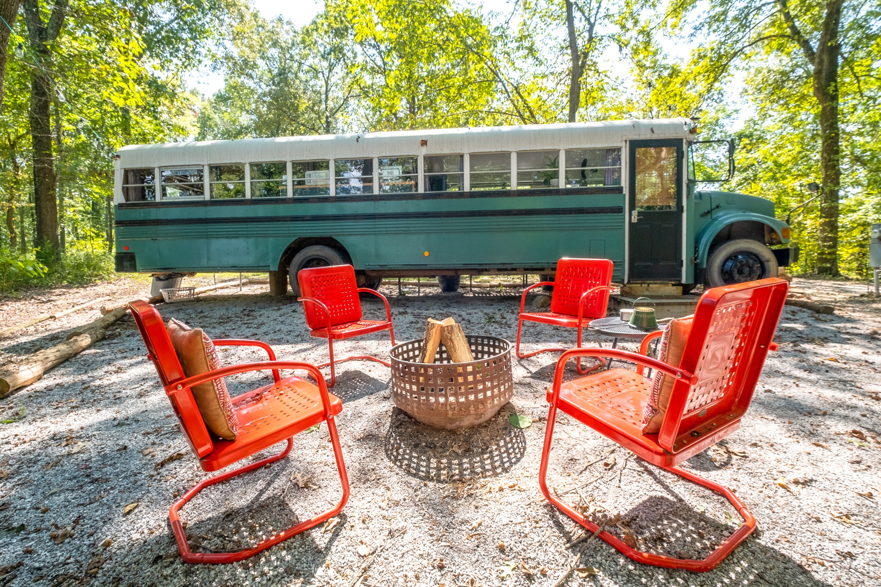 Emerald Gypsy Skoolie.... a Quirky Chic School Bus - Cabins for Rent in ...