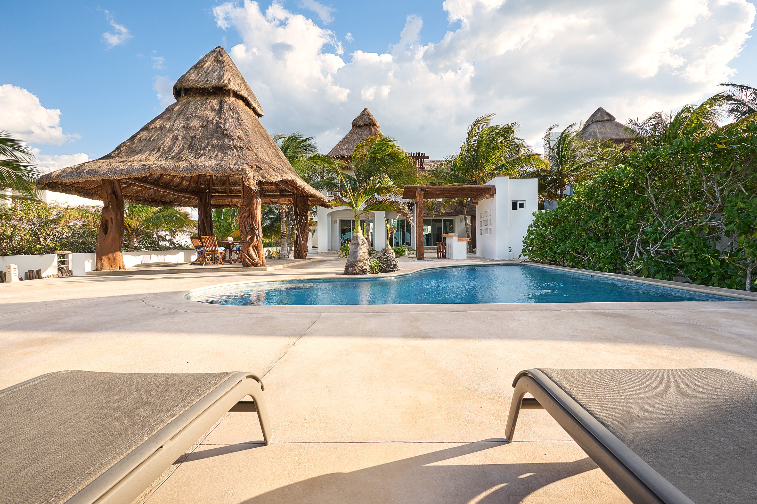 Beautiful Palapa Beachfront House Uaymitun - Houses for Rent in Playa ...