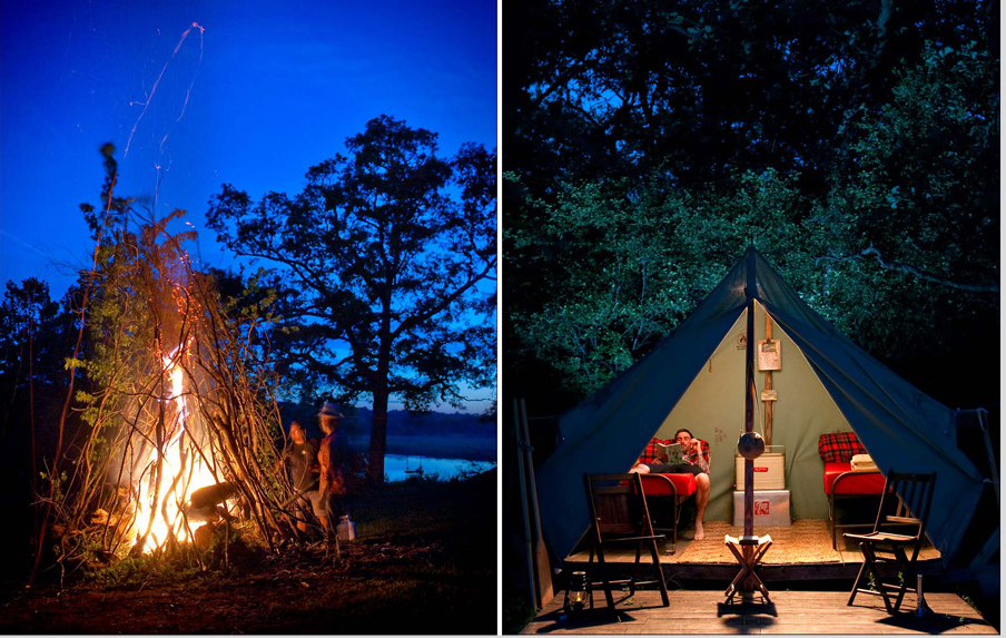 Camp Wandawega Rustic Camping Cluster - Tents for Rent in Elkhorn ...