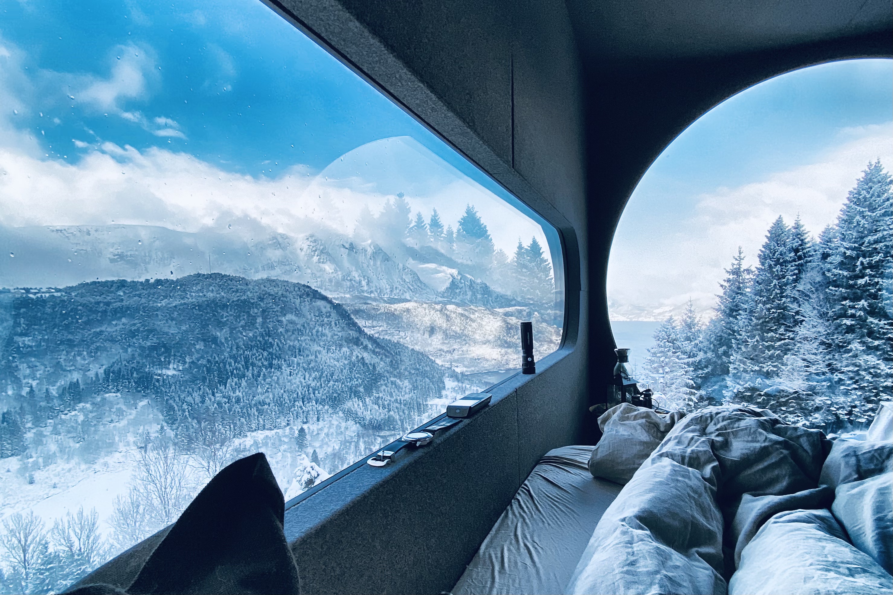 Amazing view of fjord & mountains glamping Birdbox - Treehouses for ...