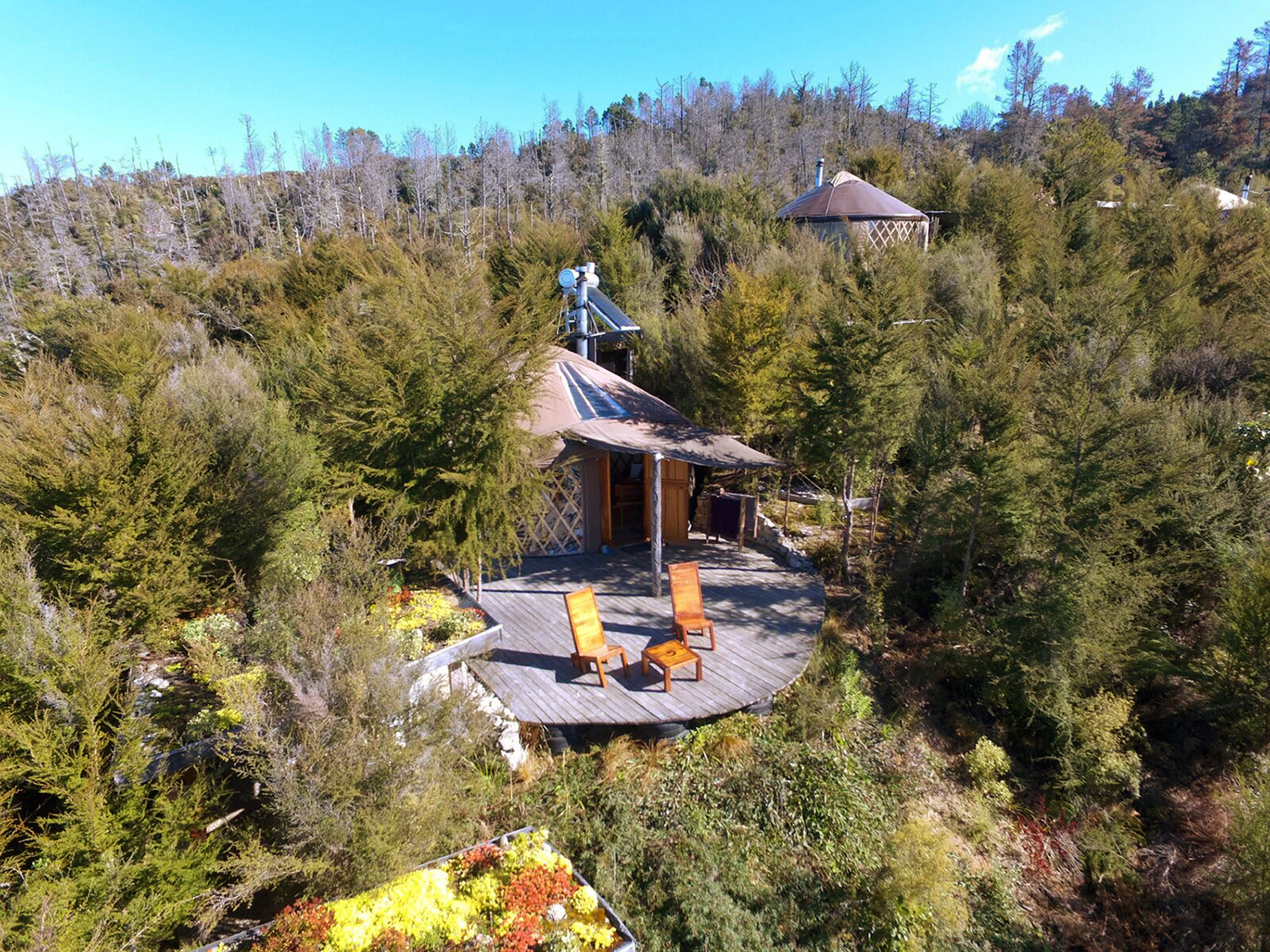 Stunning views from warm cosy yurt - Yurts for Rent in Motueka Valley ...