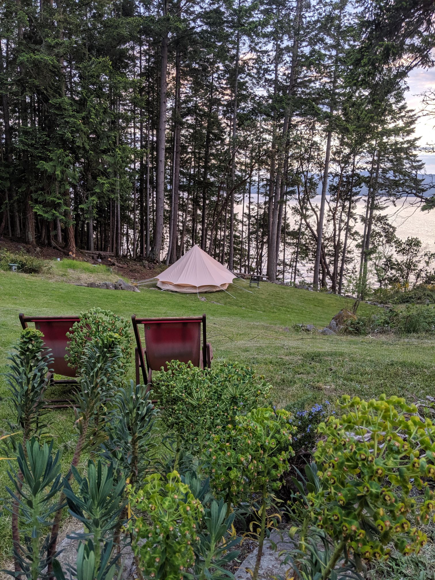 Glamping Bell Tent - Island Waterfront - Tents for Rent in Pender ...