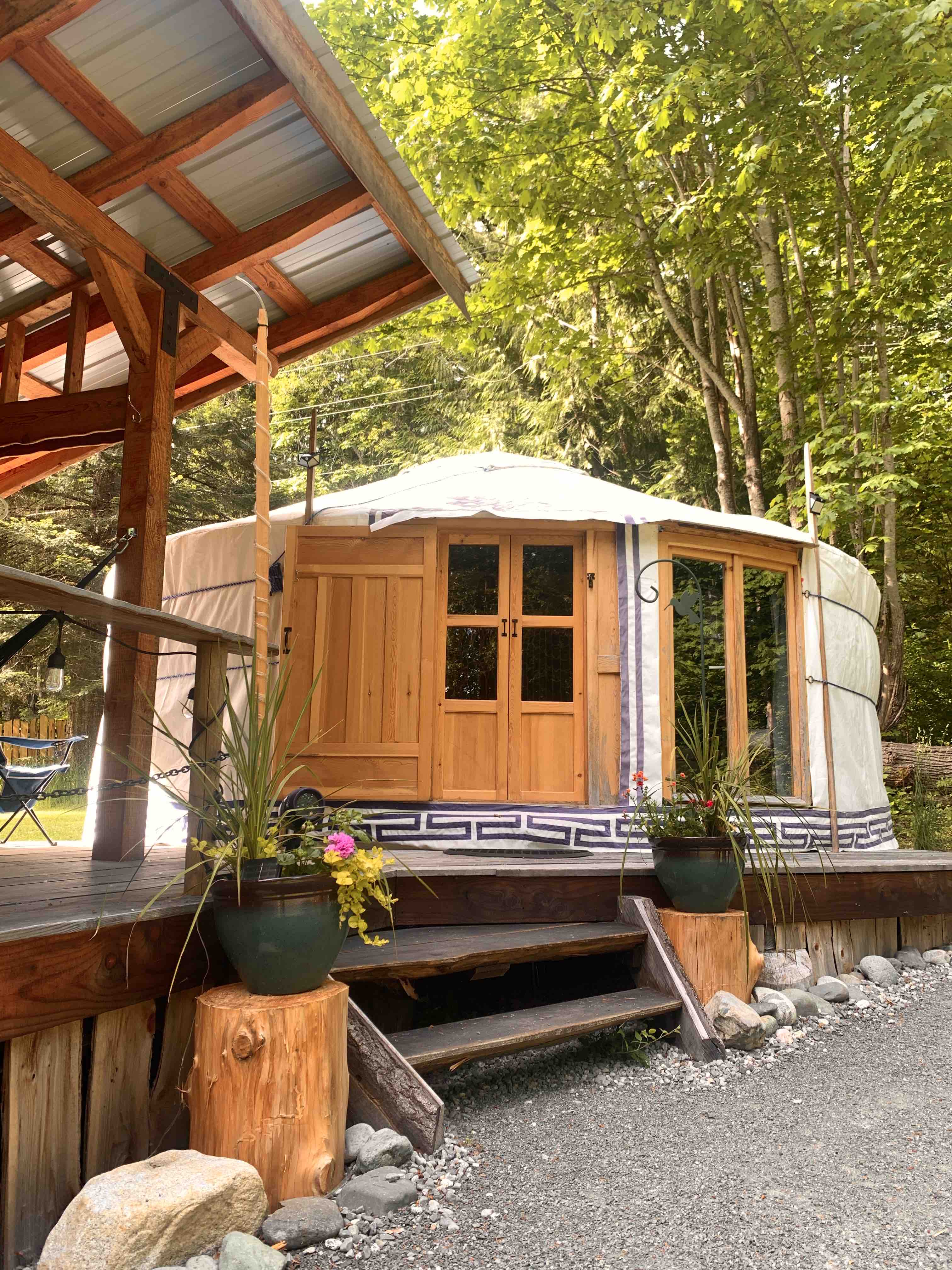 Moon Tree Yurt - Lake Cowichan Adventure Camping - Yurts for Rent in ...