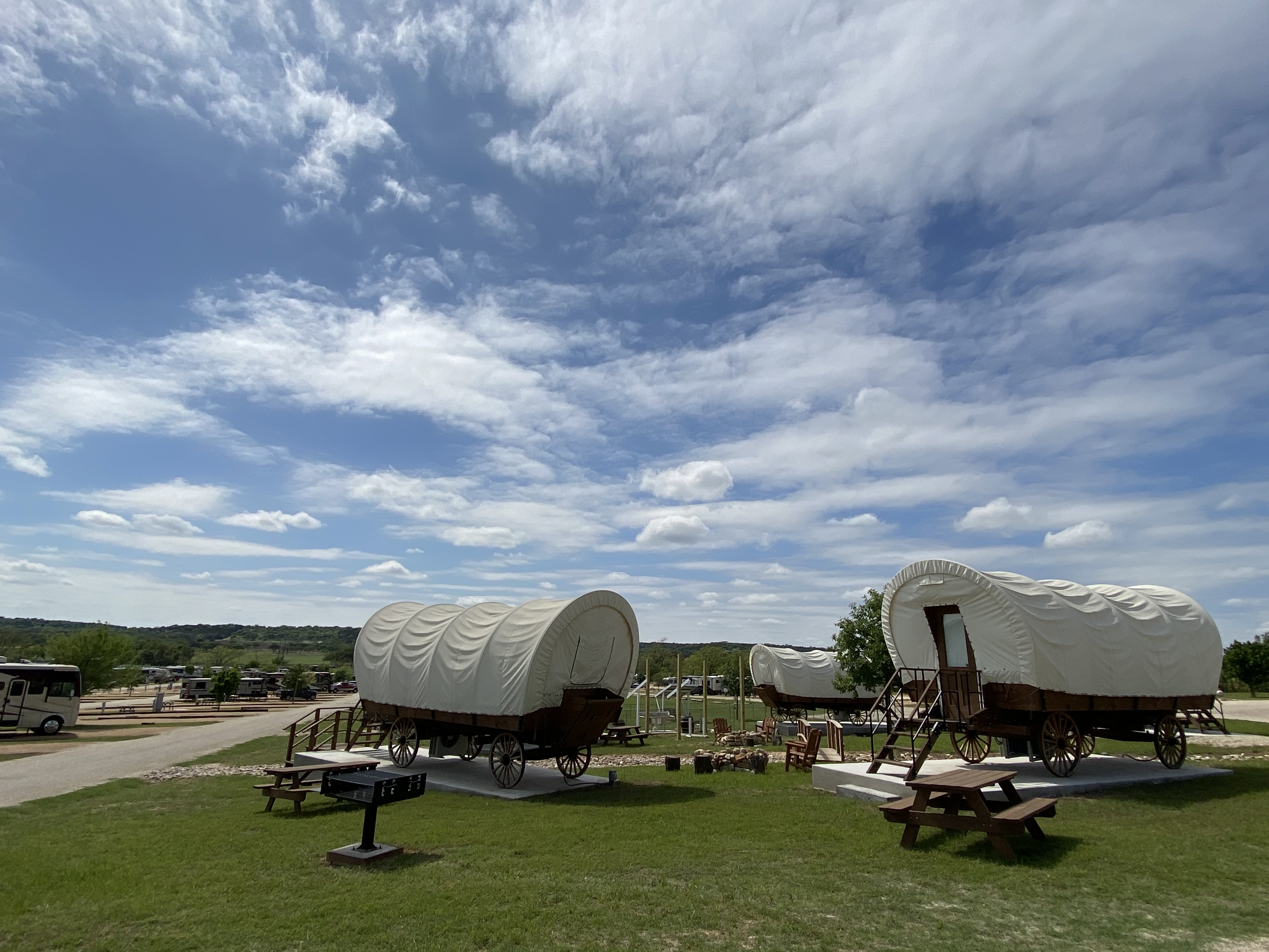 Conestoga "Glamping" Wagons - Yurts for Rent in Fredericksburg, Texas ...