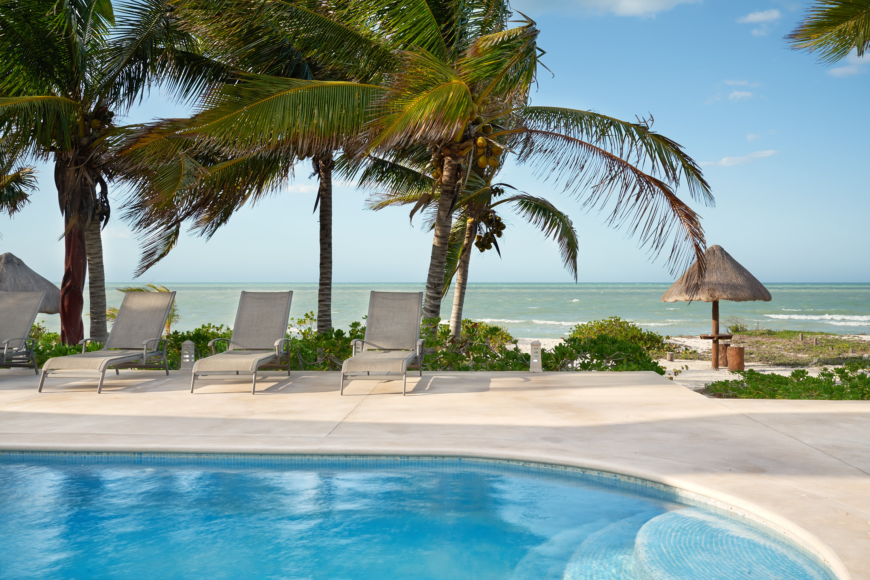 Beautiful Palapa Beachfront House Uaymitun - Houses for Rent in Playa ...